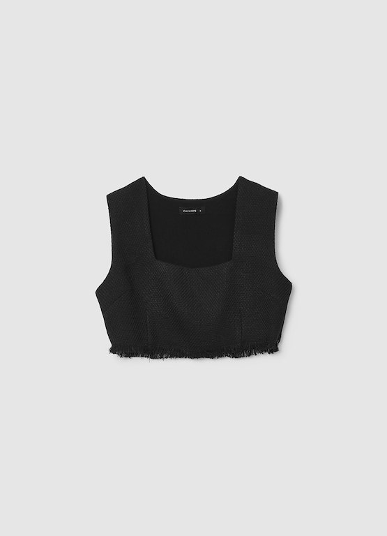 CROP TOP SQUARE NECKLINE ULTRABLACK