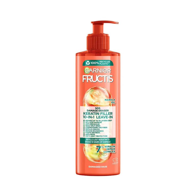 GARNIER Fructis SOS Damage Eraser 10u1 Krema bez Ispiranja sa Keratinskim Kompleksom 400 mL