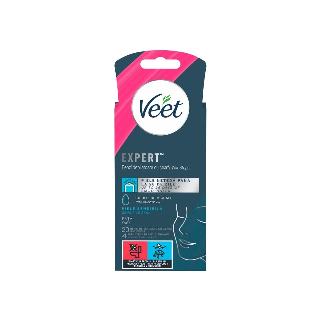 Veet EXPERT Trake za Depilaciju Lica za Osetljivu Kožu 20 Komada
