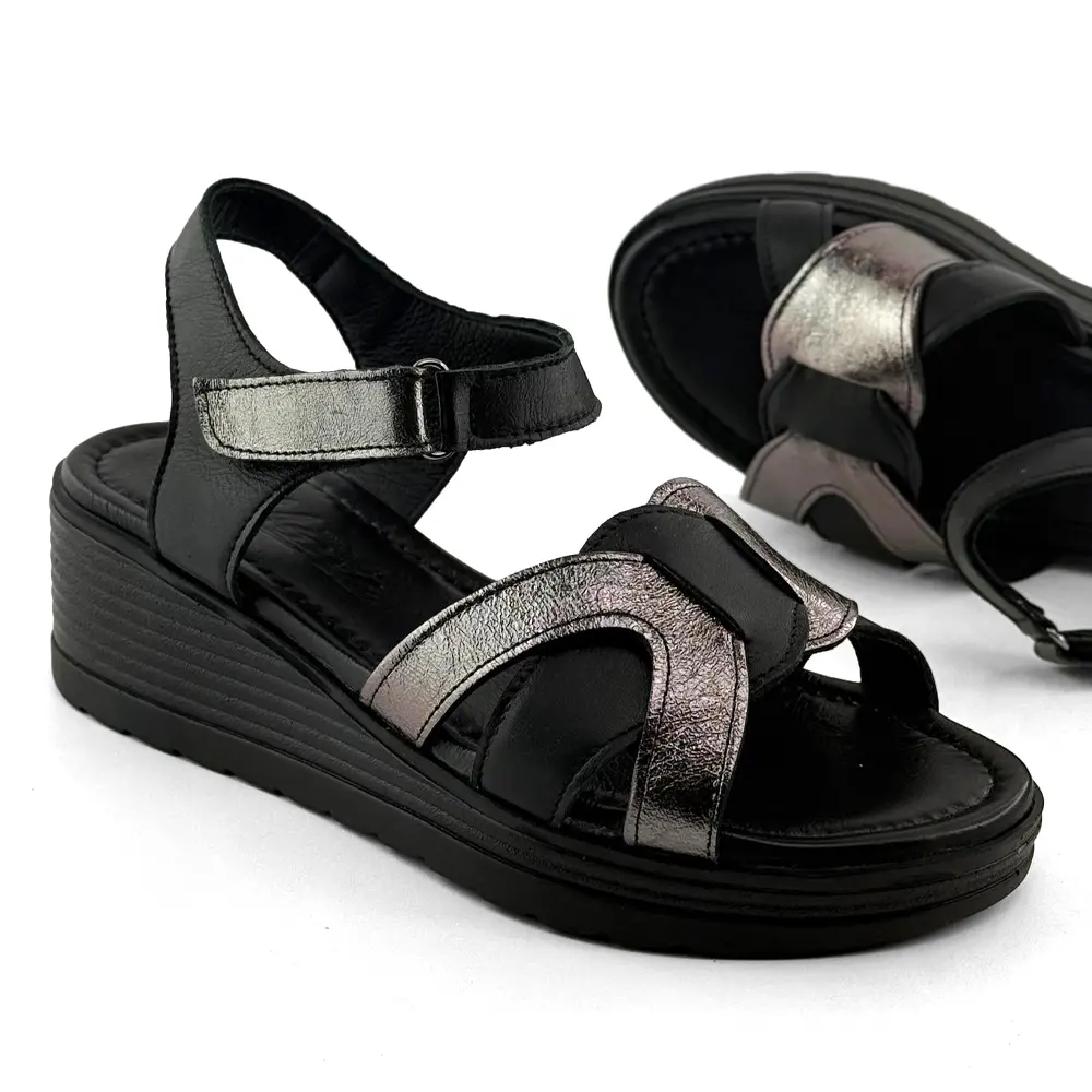 Mona Shoes Ženske sandale, Kožne, Crne