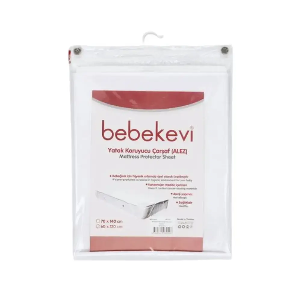 Bebekevi Nepromočiva navlaka za dušek, 120x60cm, Bela