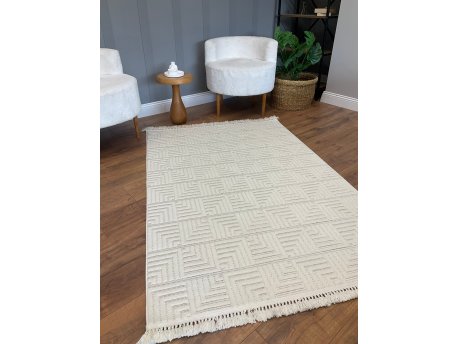 Conceptum Hypnose Tepih staza (80x150) Dizayn Kare Cream