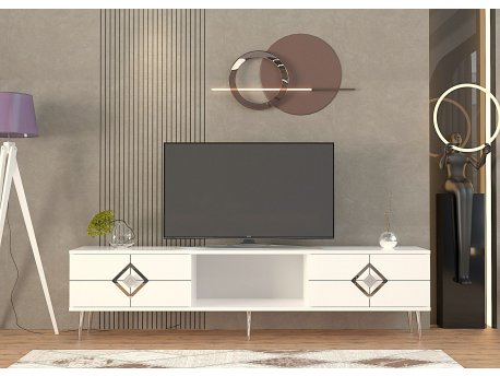 HANAH HOME TV polica Robber White Silver
