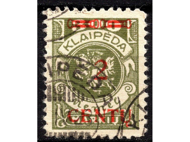 Deutsches Reich 1923. Mi:167 MEMEL