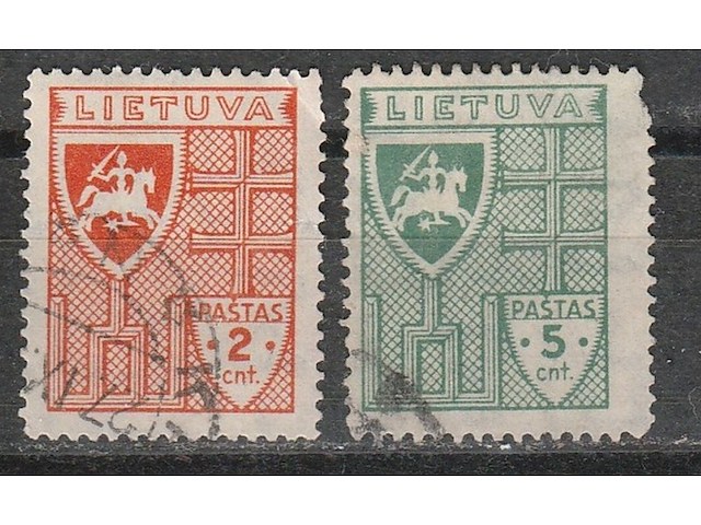 Lithuania, Litvanija-1936-37-Coat of Arms and Symbols