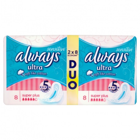 ALWAYS SENSITIVE ULTRA SUPER 2X8 PLUS DUO