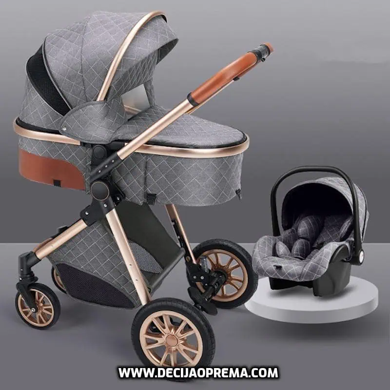 Kolica i Autosedište Baby Line TS-001b za bebe Siva