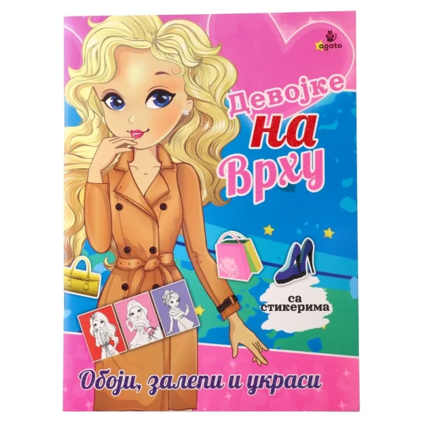 Fashion icon, bojanka sa aktivnostima i stikerima, devojke od stila