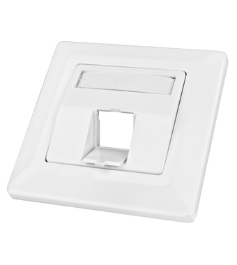 TOOLLESS LINE-Utičnica za 1 modul, kosa, 80x80mm
čisto bijela