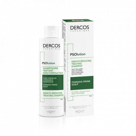 VICHY DERCOS PSOlution Šampon za vlasište sklono psorijazi protiv skvama, osećaja svraba i peskanja, 200 ml