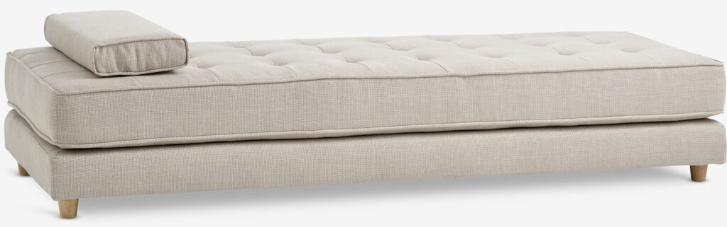Dnevna sofa VARMARK 190x76 sa jastukom bež tkan/boja hrasta