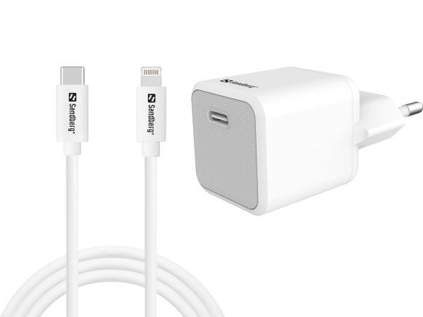 KUCNI PUNJAC SANDBERG 441-57 USB-C 20W SA LIGHTNING KABLOM 1M