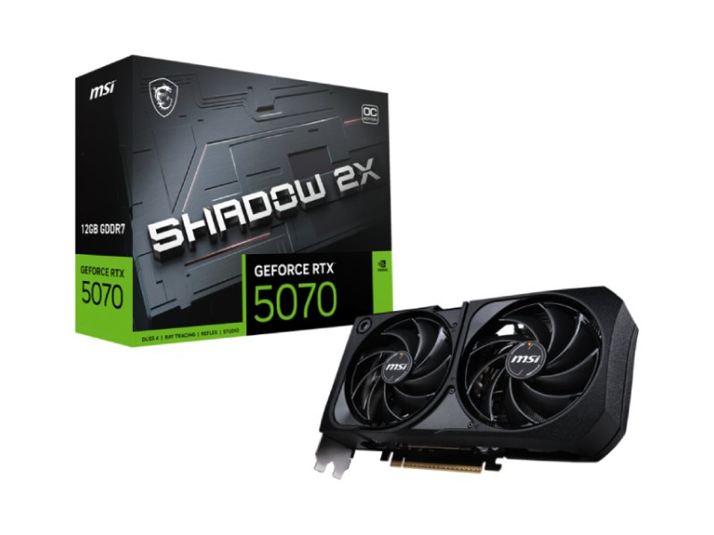 MSI NVIDIA RTX 5070 12G 192BIT GEFORCE RTX 5070 12G SHADOW 2X OC