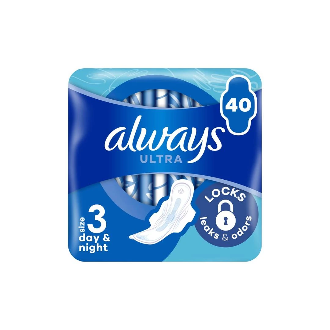 always ULTRA Day&Night Noćni i Dnevni Higijenski Ulošci sa Krilcima 40 Uložaka