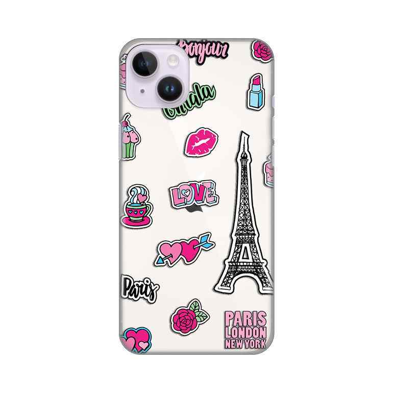Maska silikon Print za iPhone 14 Plus 6.7 Love Paris