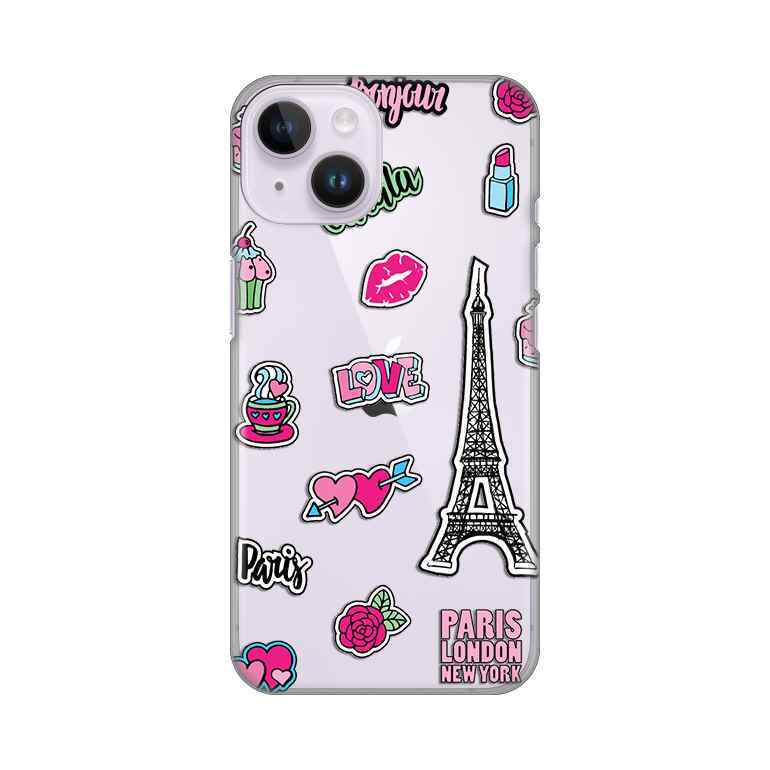 Maska silikon Print za iPhone 14 6.1 Love Paris
