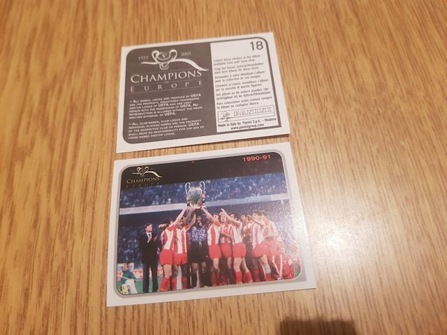 Slicica Crvena Zvezda Champions Of Europe 1955-2005