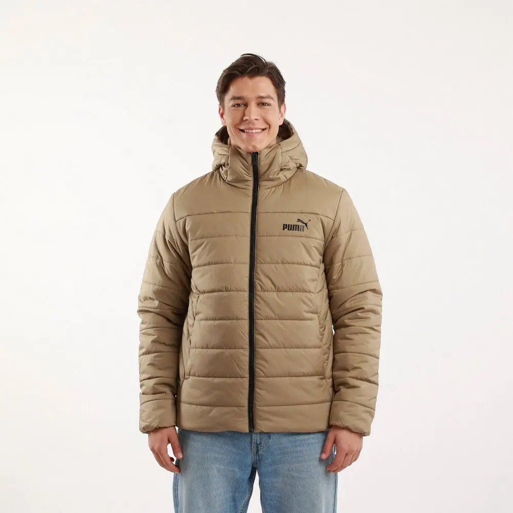 Puma Muška jakna Ess Hooded Padded Jacket M, Bež