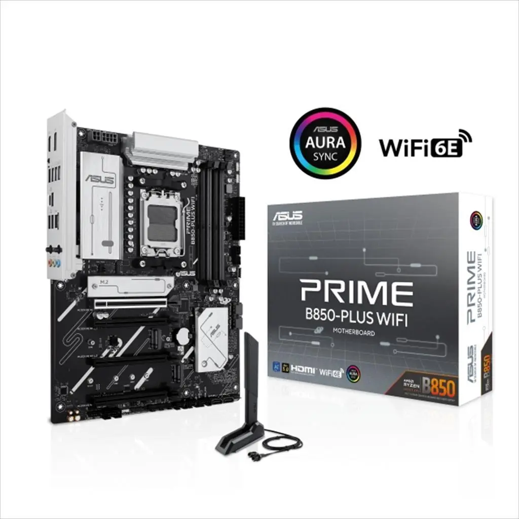 Asus matična ploča AM5 B850 Prime Plus Wifi 4xDDR5 8000Mhz (O.C), Dp, Hdmi, Pci-Ex16 5.0, 2xPci-Ex4 4.0, Pci-Ex1 3.0, 3xM.2, 4xSATA3
