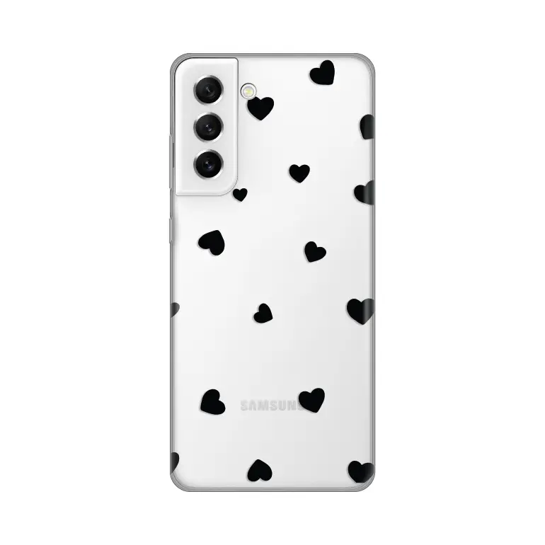TELEMPIRE Silikonska maska Print Skin za Samsung G990 Galaxy S21 FE Heart providna
