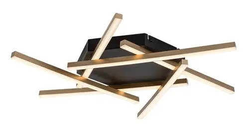 Rabalux Plafonjera Severine, LED, 40W, 3000K, 60x60cm, Zlatno-crna