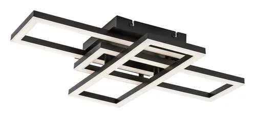 Rabalux Plafonjera Mereni, LED, Sa daljinskim, 40W, 3000-6500K, 50x35cm, Crna