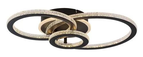 Rabalux Plafonjera Maziar, LED, Sa daljinskim, 40W, 3000-6500K, 52x35cm, Crna