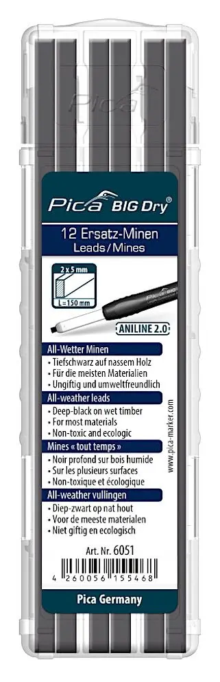 Pica Set Mina za olovku Aniline, BIG Dry, Svevremenske, 12 komada
