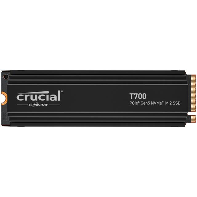 Crucial T700 4TB PCIe Gen5 NVMe M.2 SSD with heatsink