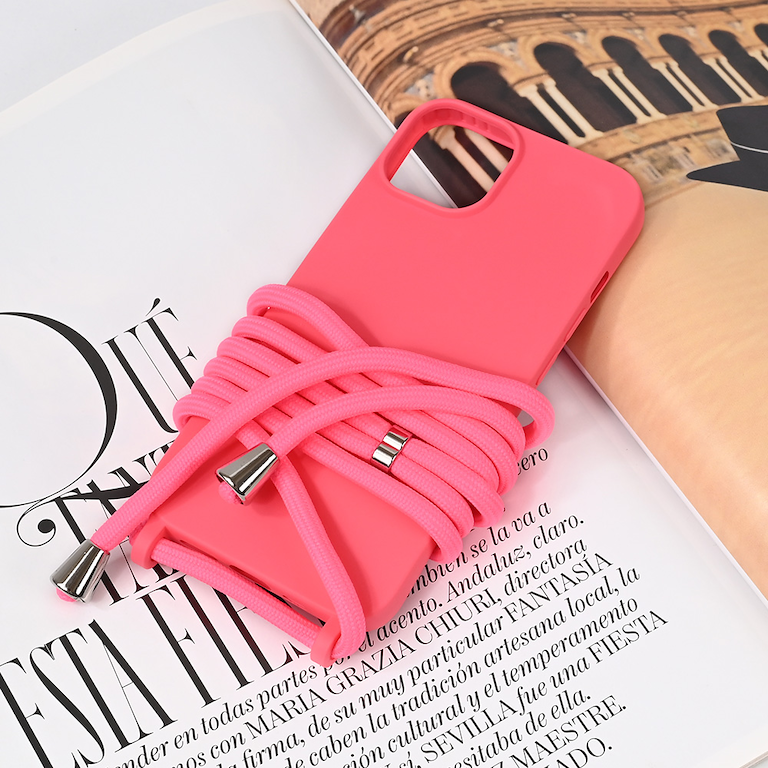 Maska(futrola) Crossbody za iPhone 15 6.1 pink