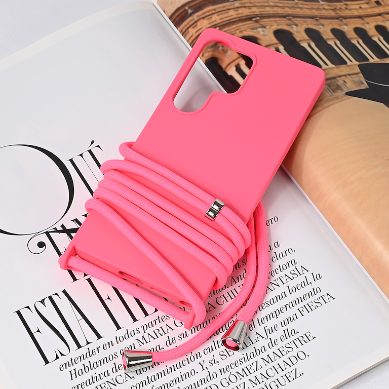 Maska(futrola) Crossbody za Samsung S938B Galaxy S25 Ultra pink