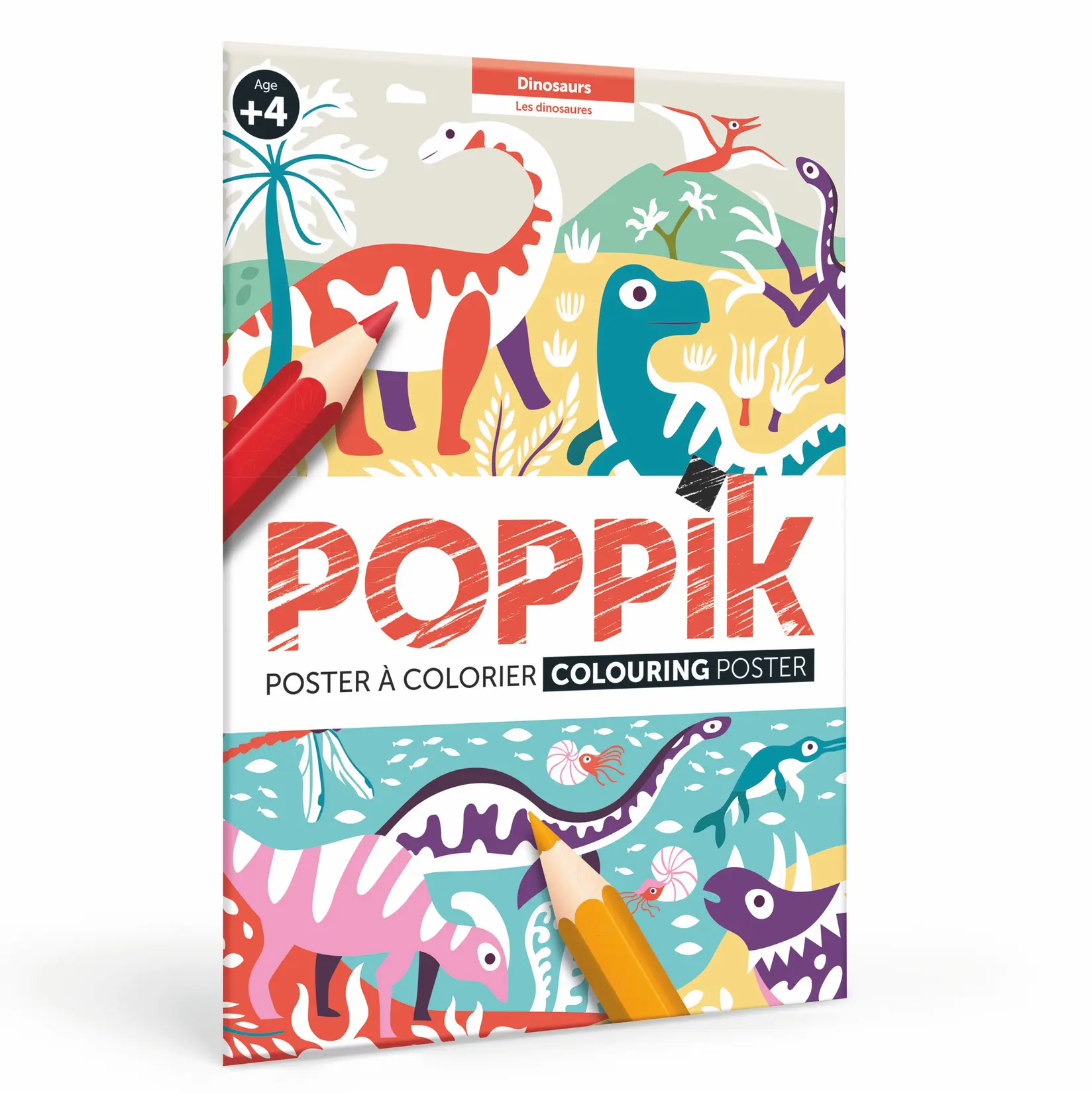 POPPIK Poster za bojenje Dinosaurusi