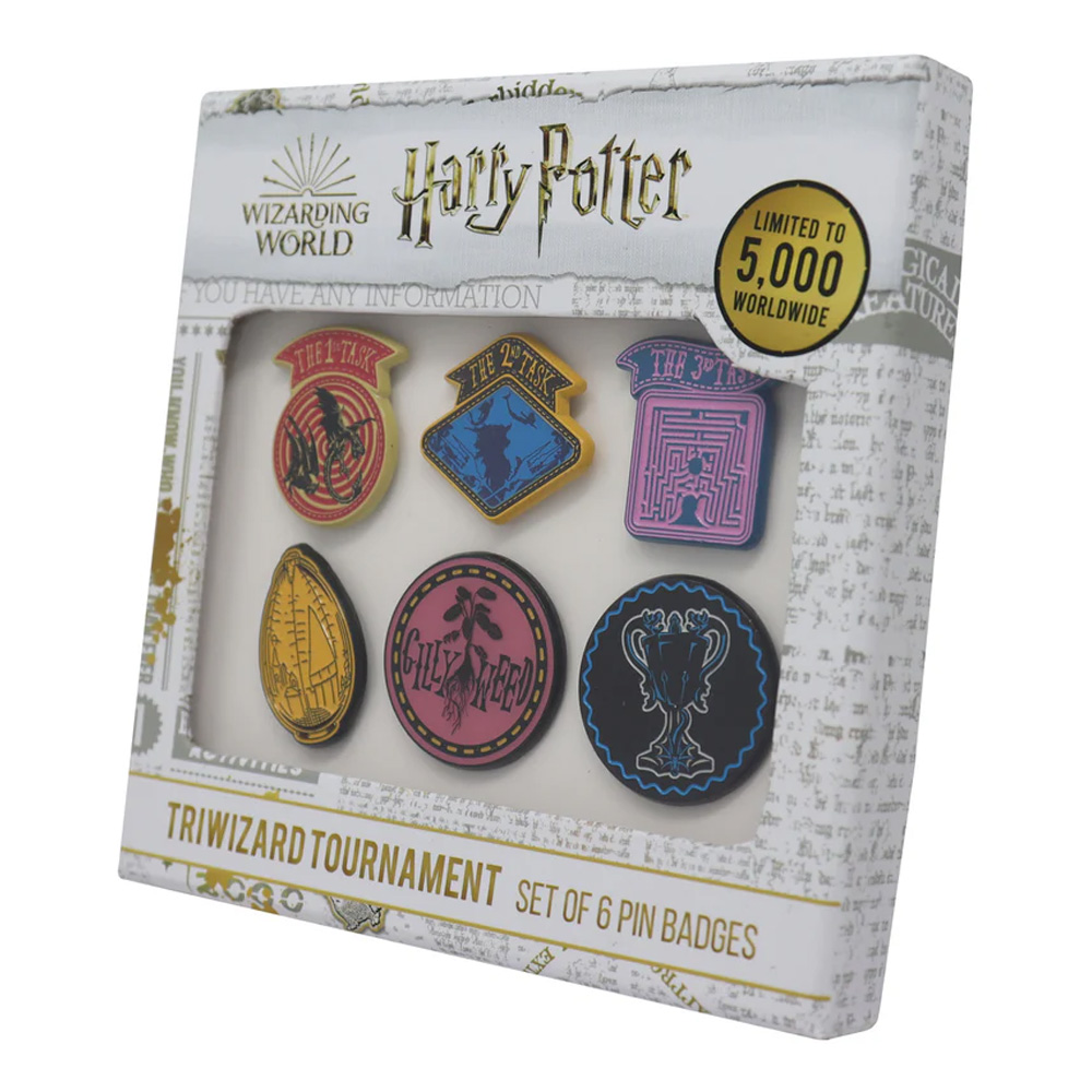 Harry Potter Limited Edition Set of 6 Triwizard Tournament Pin Badges