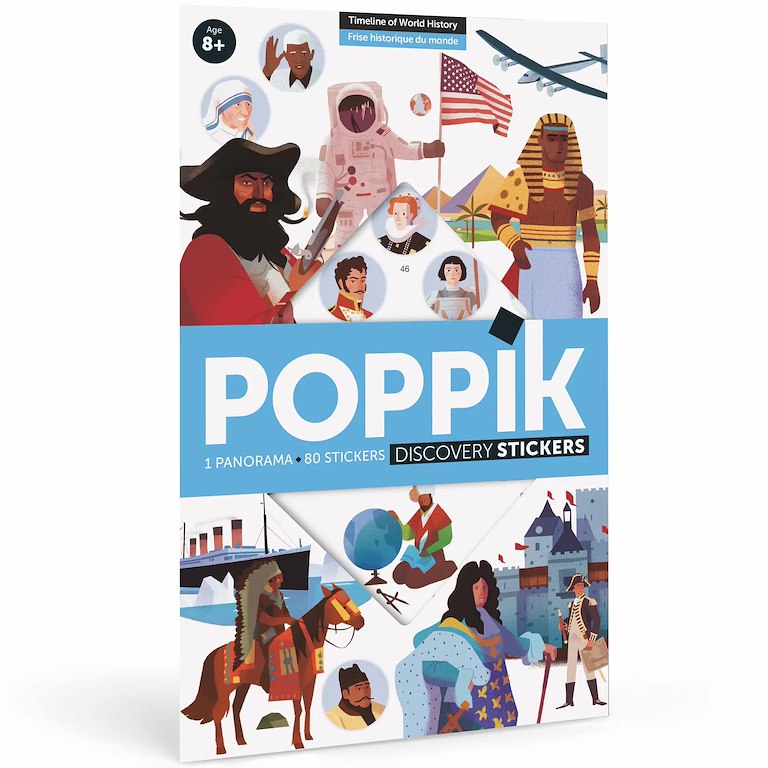 POPPIK Edukativni poster s nalepnicama Otkrića Istorija sveta