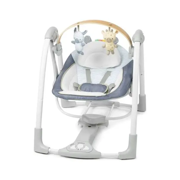 KIDS II Ljuljaška za bebe Ingenuity Chambray, Siva