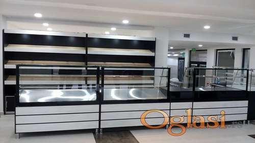 Vitrine za pekaru komplet 5 metara NOVO R