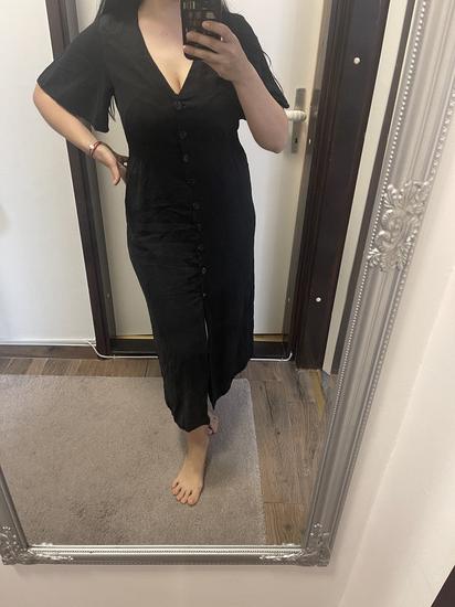 Duga Zara crna haljina L SNIZENO