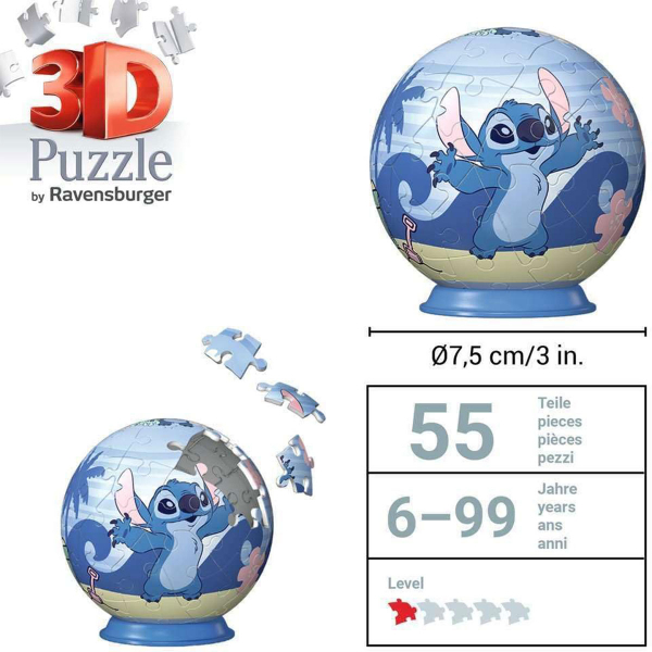 Ravensburger 3D puzzle (slagalice) - 54 pcs Stitch RA11597