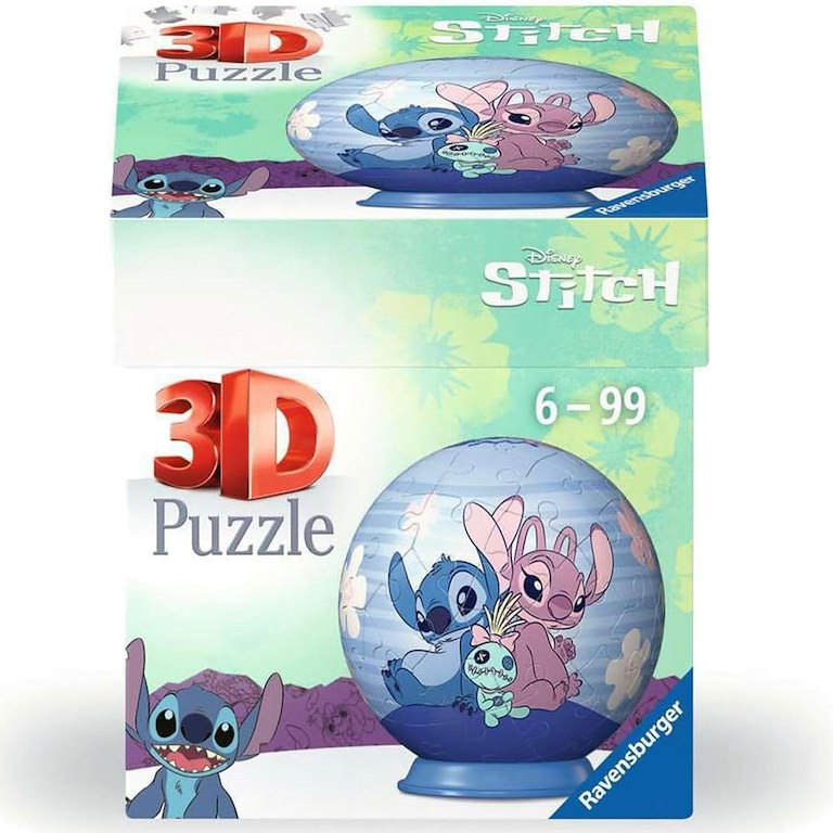 Ravensburger 3D puzzle (slagalice) - 54 pcs Stitch i andjel RA11599