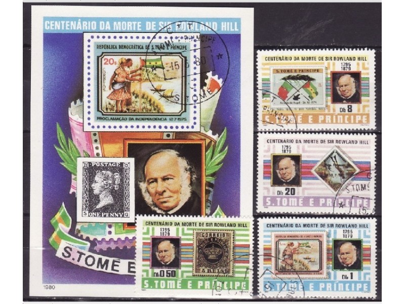 Sao tome - Bl+ ser Rowland Hill - 1980.