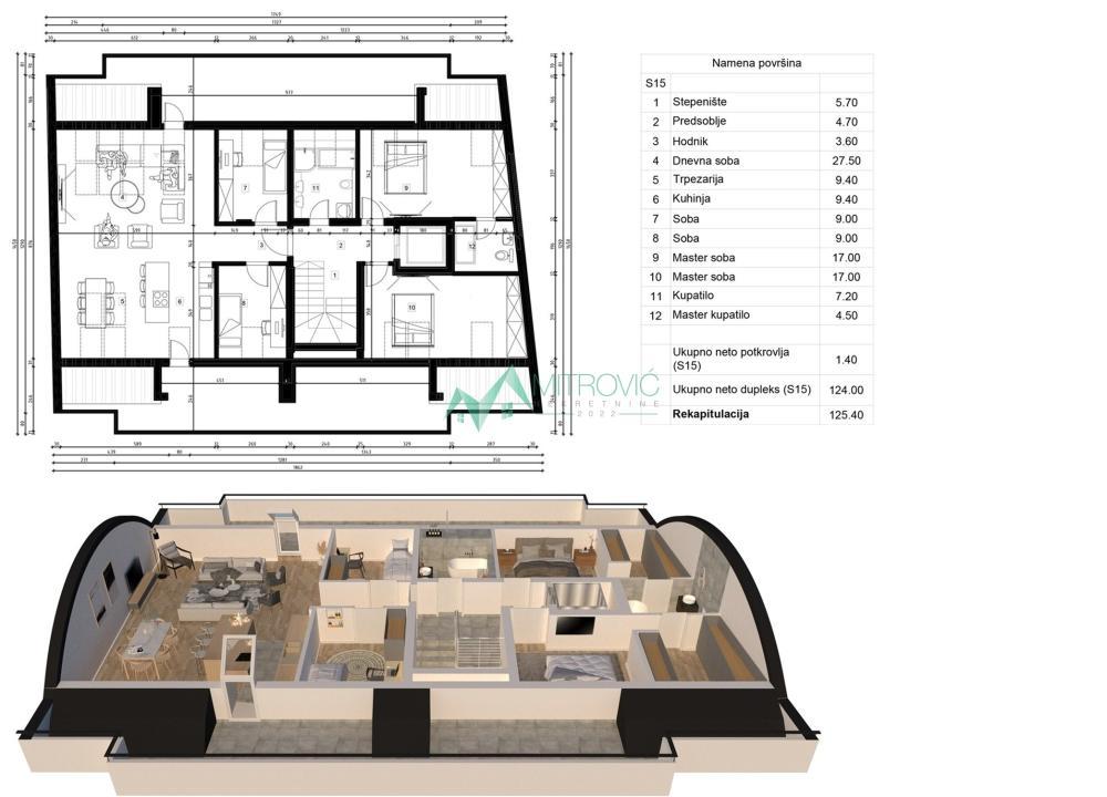 Četvoroiposoban stan na prodaju, 130m2, 357.500€