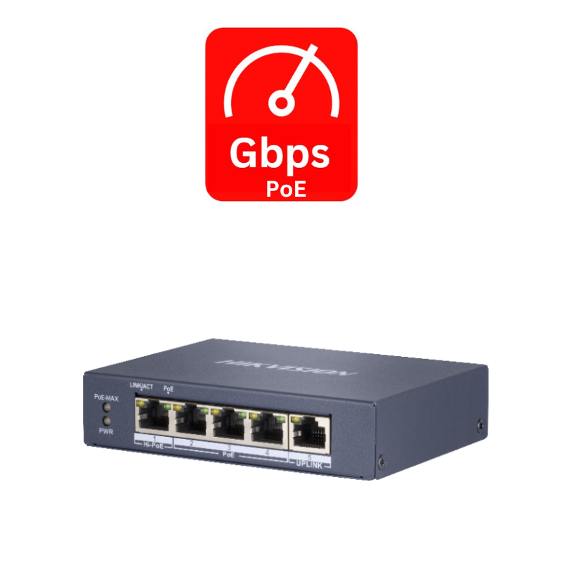 Gigabitni PoE Switch DS-3E0505HP-E Hikvision