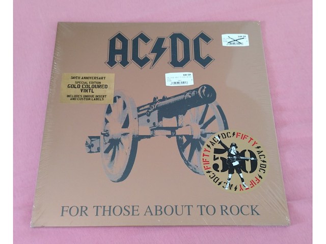 AC/DC - For Those About To Rock (LP, 50th Gold, novo)