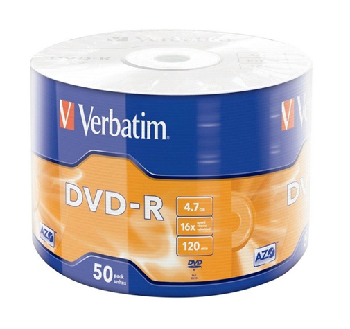 DVD-R VERBATIM 4.7GB 16X 4.7GB 1/50 DL WRAP/43791