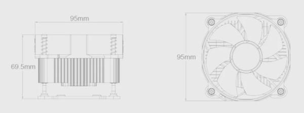 DeepCool CK-11508 * Intel CPU kuler 65W 92mm.Fan 2200rpm 42CFM 30dBa LGA 1200/115x/LGA775/i7/i5/i3