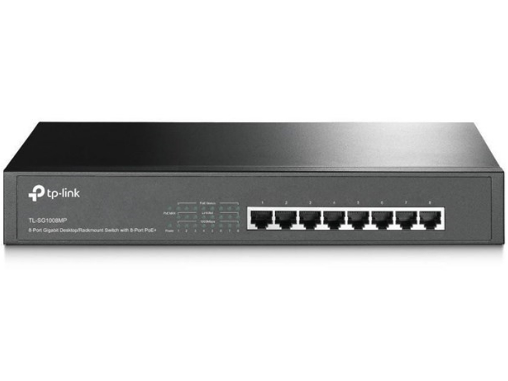 Switch TP-LINK TL-SG1008MP Gigabit/8x RJ45/10/100/1000Mbps/8x PoE+/Rackmount metalno kucište
