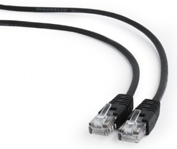 PP12-1M/BK Gembird mrezni kabl, CAT5e UTP Patch cord1m, black