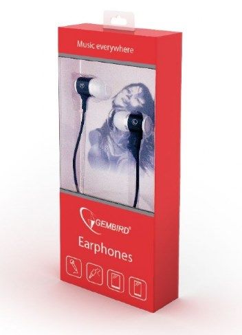 MHS-EP-001 Gembird Metal MP3 slusalice sa mikrofonom black (1x3,5mm) A