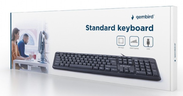 KB-U-103 ** Gembird Standardna tastatura US layout black USB A (291)