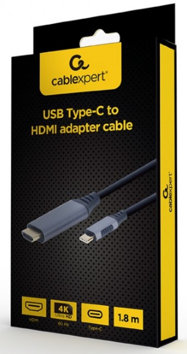 CC-USB3C-HDMI-01-6 Gembird USB Type-C to HDMI display adapter cable, space grey, 1.8 m A